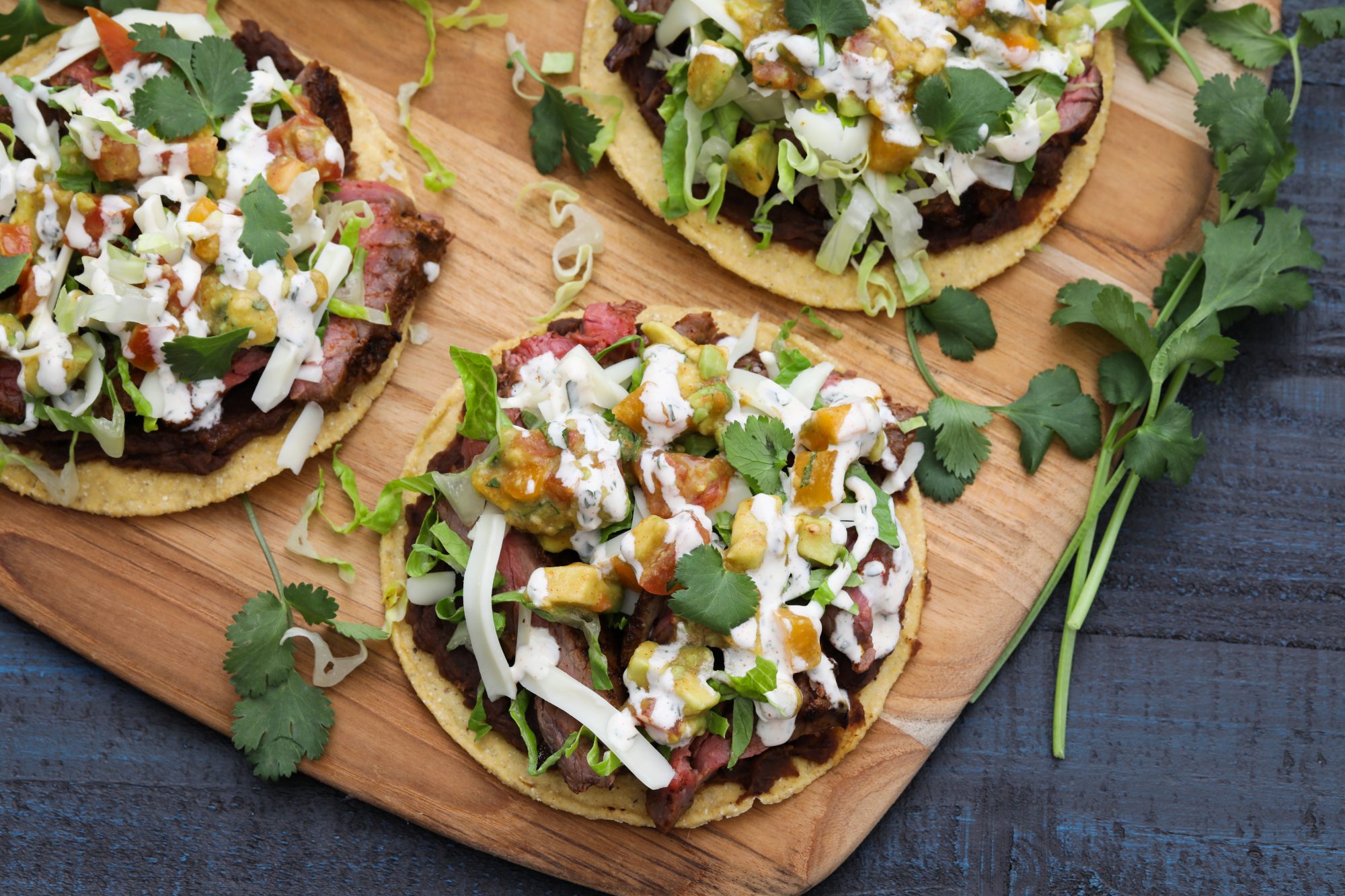Grilled Skirt Steak Tostadas Recipe - Blue Plate Mayonnaise
