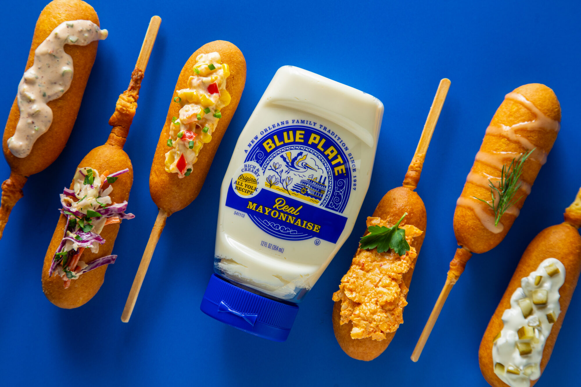 Party Spread: Louisiana-style Corn Dogs with Dips, Toppings & Sides ...