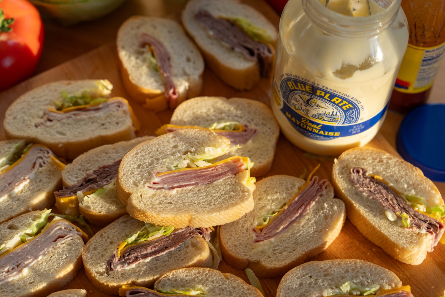 Mini Po-Boy Party Platter Recipe - Blue Plate Mayonnaise