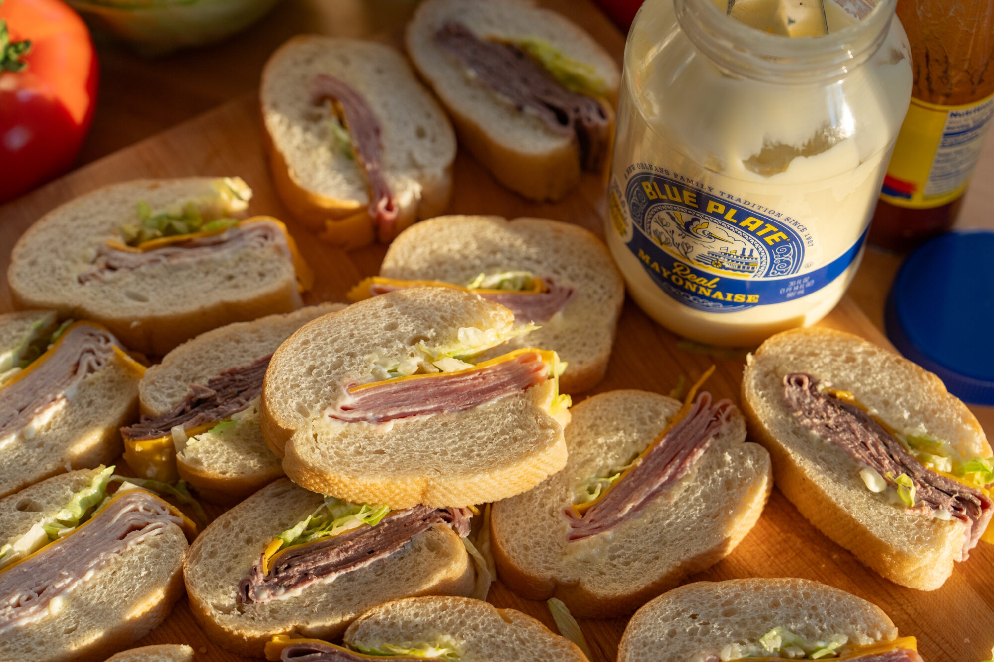 Mini Po-Boy Party Platter Recipe - Blue Plate Mayonnaise