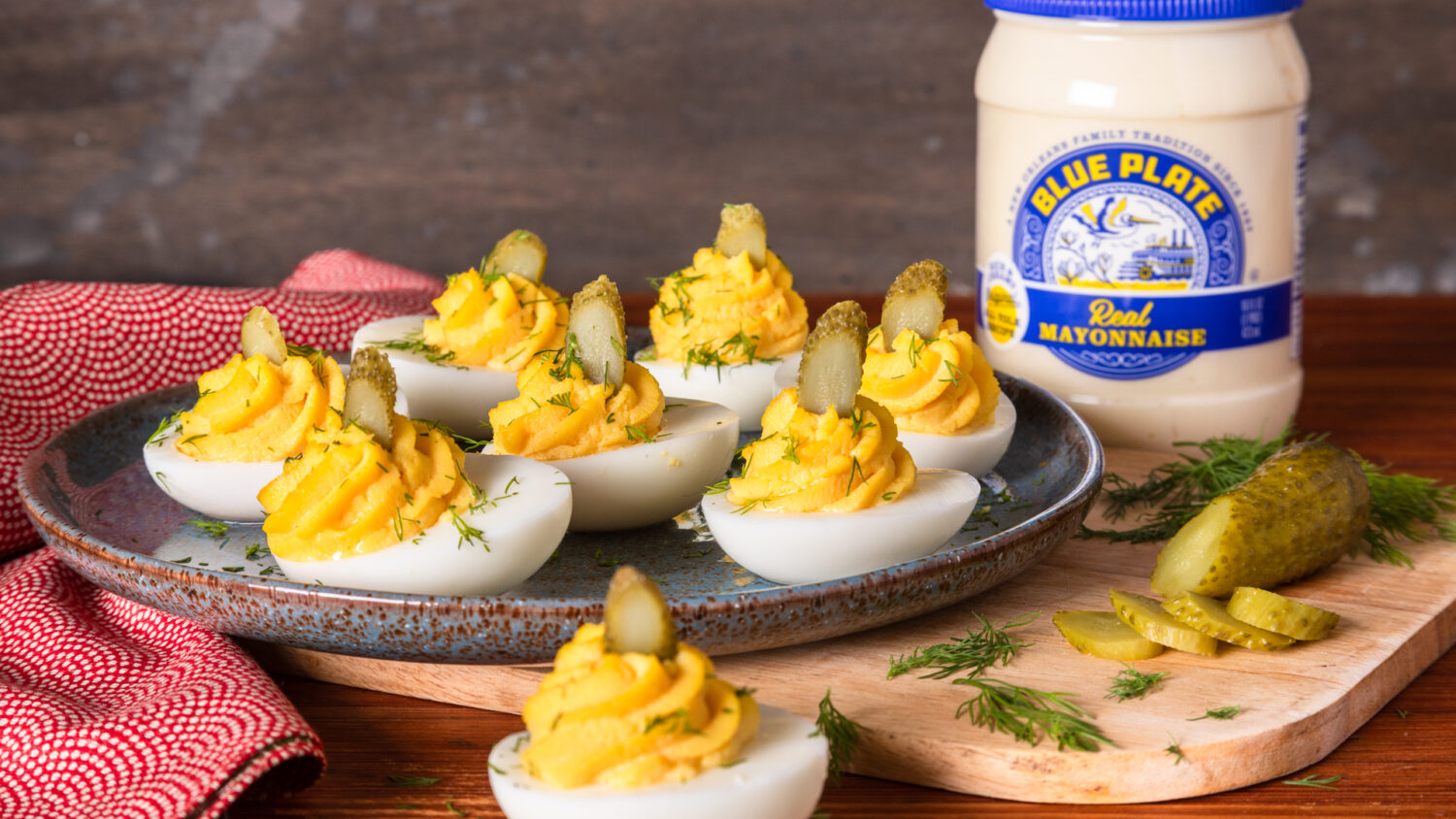 Dill Pickle Deviled Eggs Recipe - Blue Plate Mayonnaise
